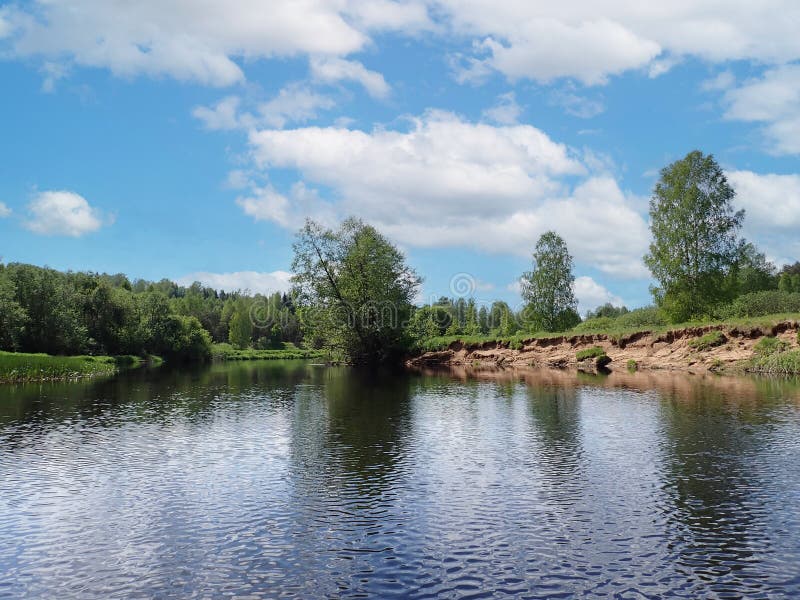 Upper Reaches of the Volga River in Russia Stock Image - Image of ...