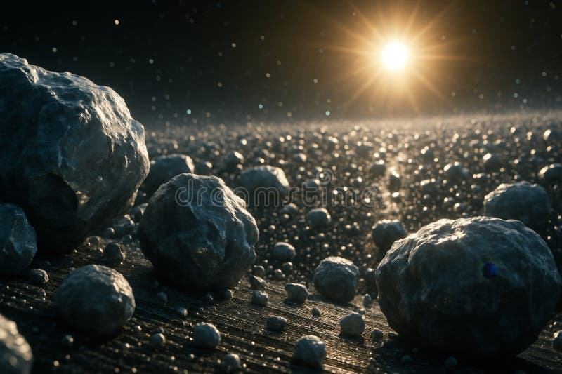 Exploring a Rocky Terrain Under a Distant Sun with Cosmic Particles ...