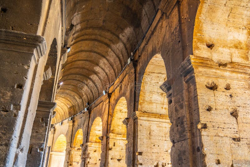 Exploring Rome S Ancient Colosseum Arches Stock Image - Image of ...