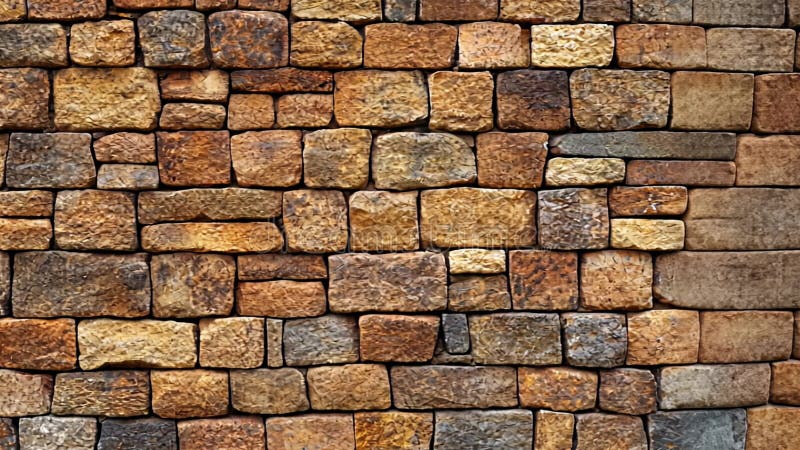 Exploring a Rustic Stone Wall with Varied Textures and Colors in a ...
