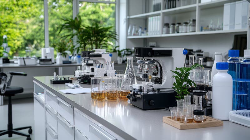 Exploring Science in the Lab Stock Illustration - Illustration of ...