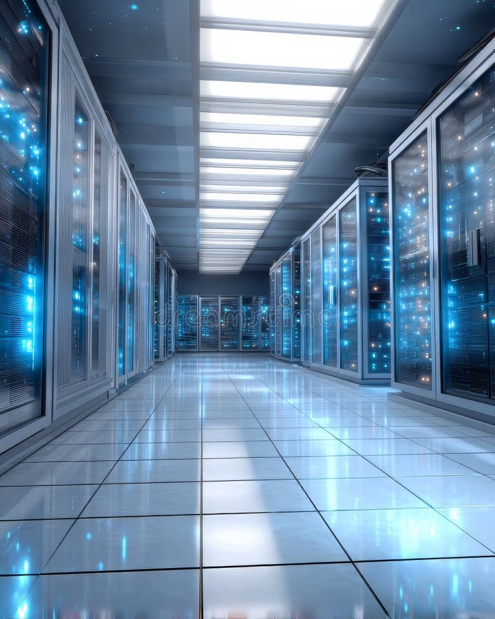 Exploring the Secure Digital Realm: a Long Hallway with Glass Doors and ...