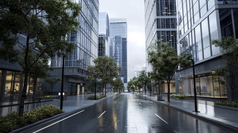 Smart City Development Urban Center Infrastructure Design Modern ...