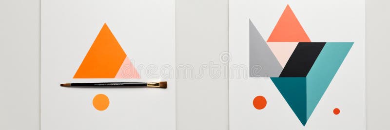 Exploring Shapes and Colors Creatively Stock Illustration ...