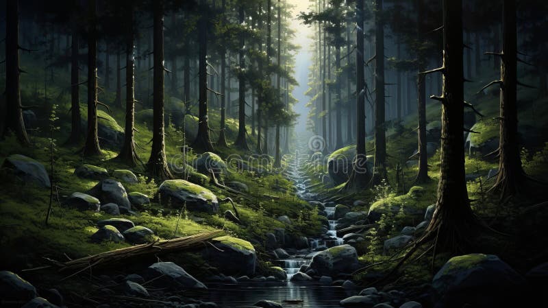 Exploring the Soothing Atmosphere of Temperate Forest Ecosystems Stock ...
