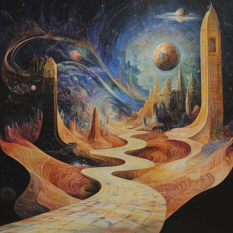 Exploring Spacetime Fabric a Cosmic Landscape of Time and Space Digital ...