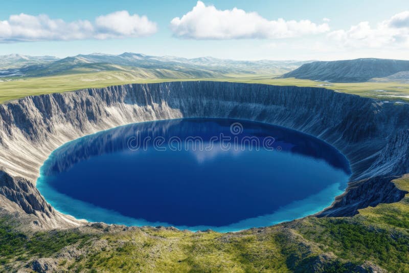 Exploring a Stunning Caldera Volcano Featuring a Large Crater Lake ...