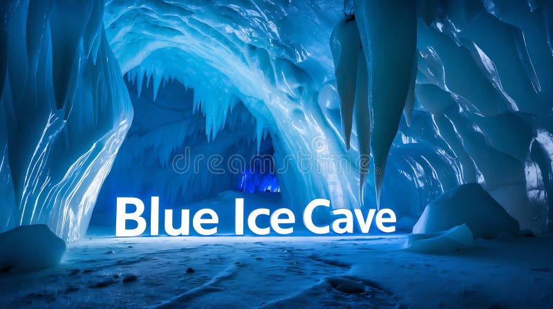 Exploring Stunning Ice Formations Inside Glacial Cave Winter Stock ...