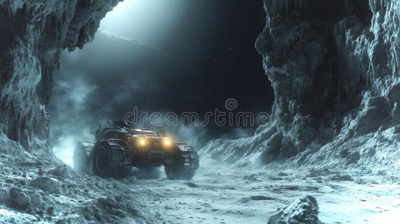Robot Navigates a Lunar Cave Environment in a 4K Exploration Mission ...