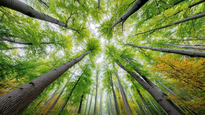 Exploring Tall Trees and Green Leaves in a Sustainable Forest for ...