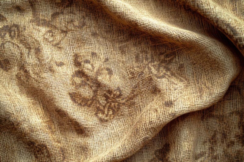 Exploring the Texture and Design of Brown Burlap Fabric, a Detailed ...