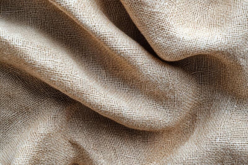 Exploring the Texture and Drape of Natural Burlap Fabric, a Close-Up ...