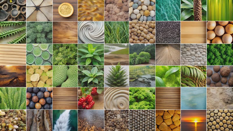 Exploring Texture and Form through Natural Collage Generative AI Automated Art Stock ...