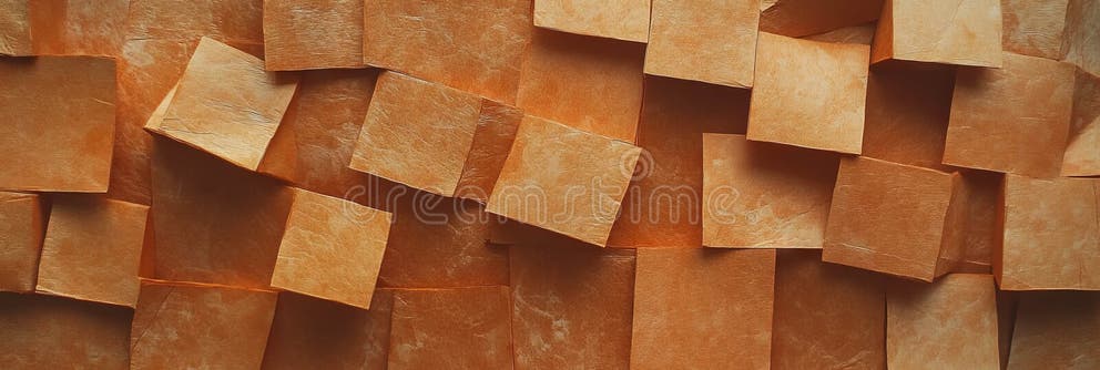 Exploring the Texture of Medium Brown Paper with a Unique Square ...