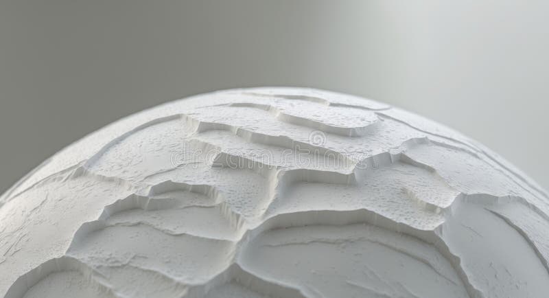 Exploring a Textured White Sphere S Surface Stock Image - Image of ...