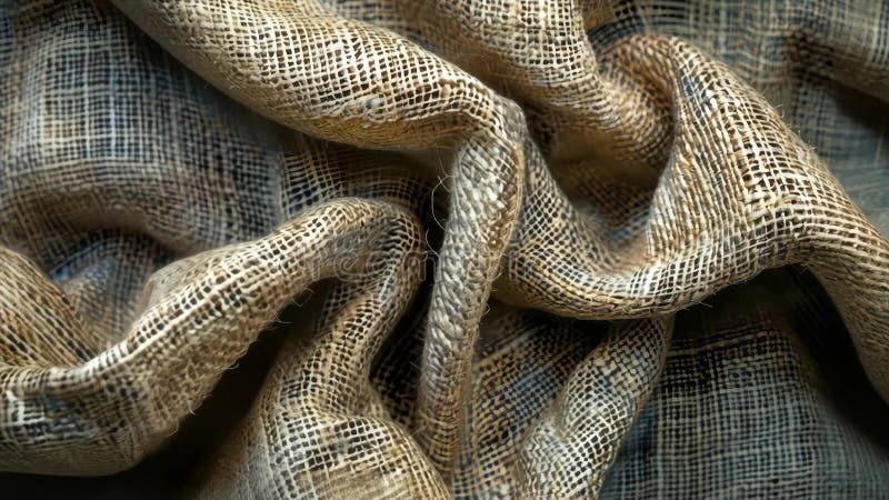 Exploring Textures of Natural Burlap Fabric in Close-up Detail with ...