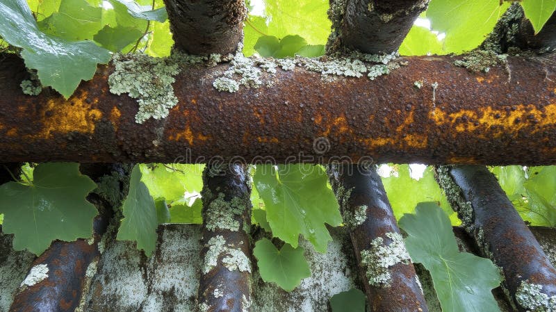 Exploring the Textures of Rust and Nature a Close-Up Examination of ...