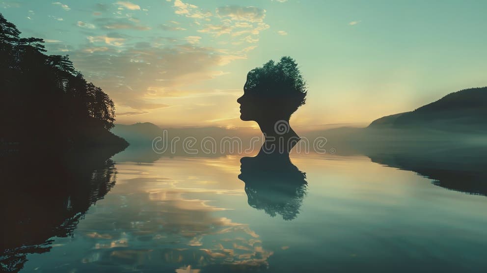 Exploring Thoughts and Emotions through Mindful Self-reflection and Insight. Stock Image - Image ...