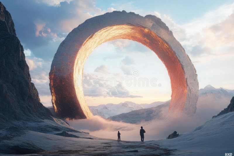 Exploring a Time Loop in a Mystical Landscape with Towering Mountains ...