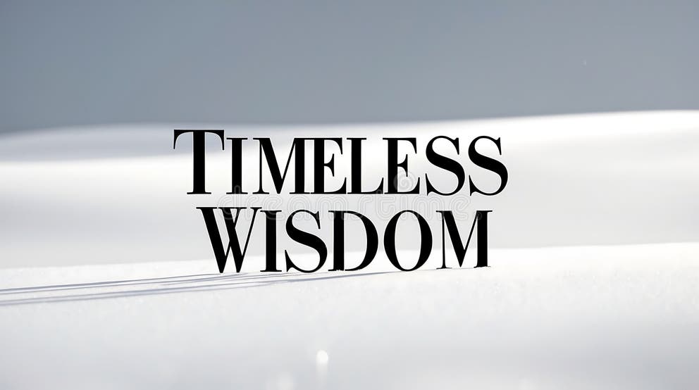 Exploring Timeless Wisdom through Impactful Typography on a Soft Landscape Stock Illustration ...