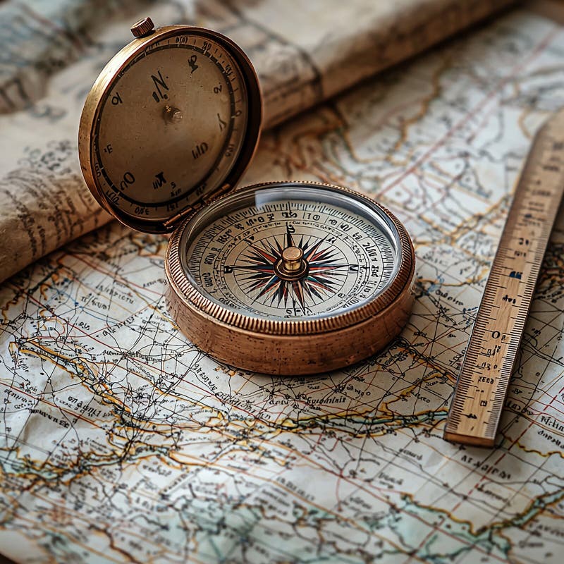 Exploring a Topographic Map with a Compass and Ruler for Navigation and ...