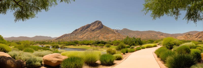 Exploring the Tranquil Pathways of Desert Botanical Garden on a Sunlit ...