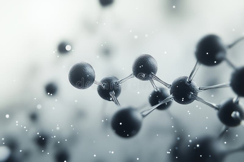 Exploring a Transparent Grey Abstract Molecule Model Highlighting ...