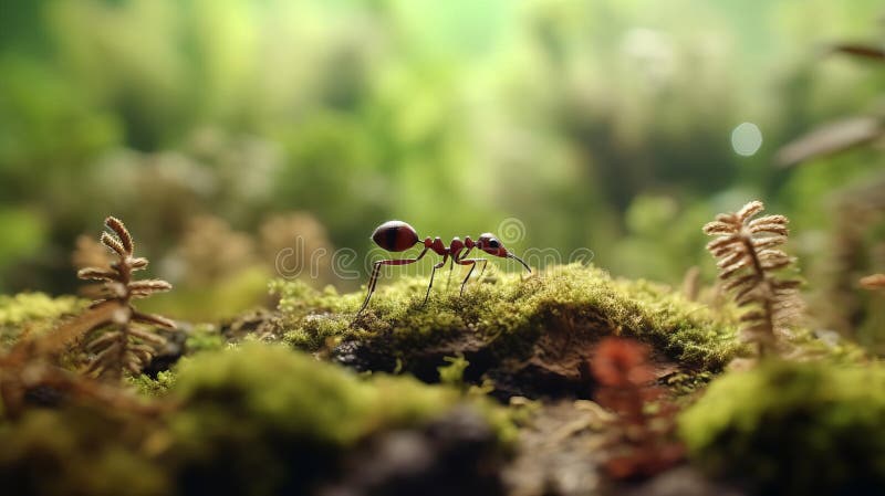 Exploring the Tundra Landscape with Felt Stop-motion Ants Stock ...