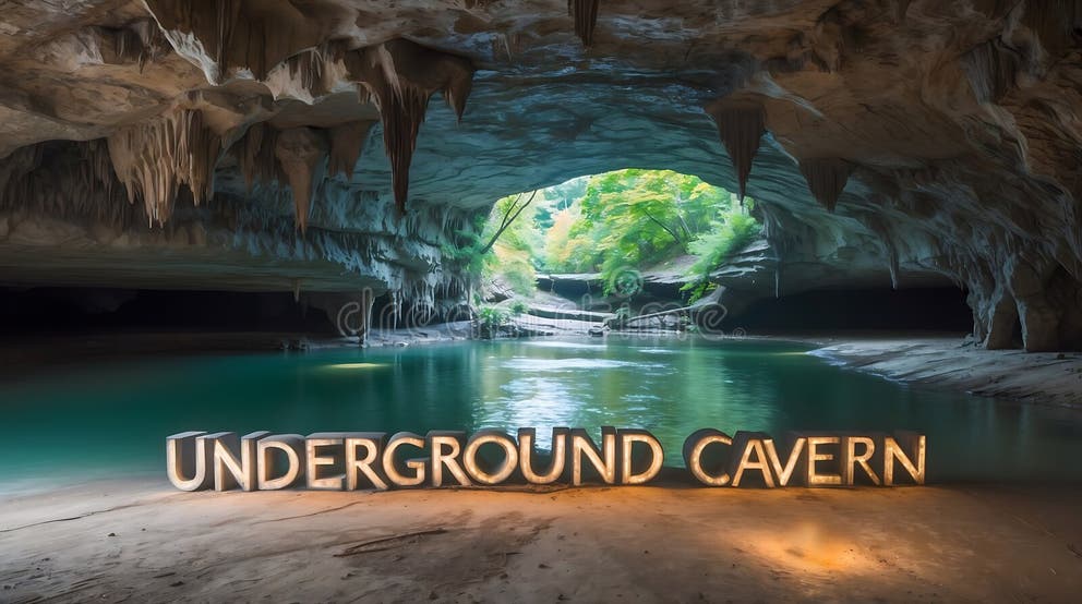Exploring the Underground Cavern with Lush Greenery and Tranquil Waters ...