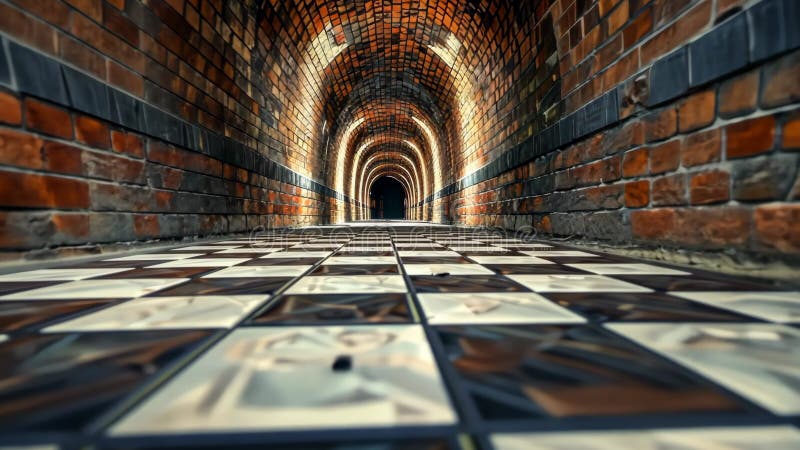 Exploring the Unique Architecture of a Long Brick Wall Tunnel with ...