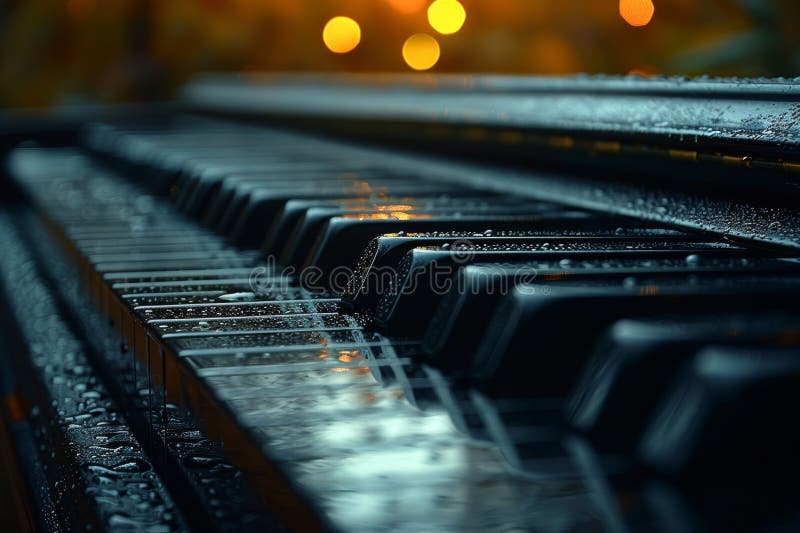 Unique Perspective on Piano Keys Showcasing Their Elegant Design and ...