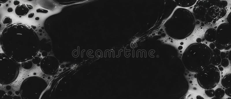 Exploring the Unique Texture of Bubbles Against a Tactile Black ...