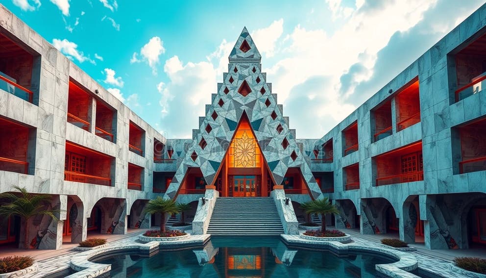 Exploring Unique Triangular Architecture with Reflecting Pool Under ...