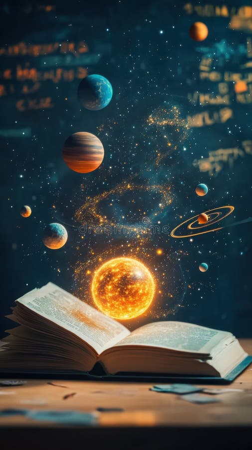 Exploring the Universe through an Open Book on a School Desk Generative ...