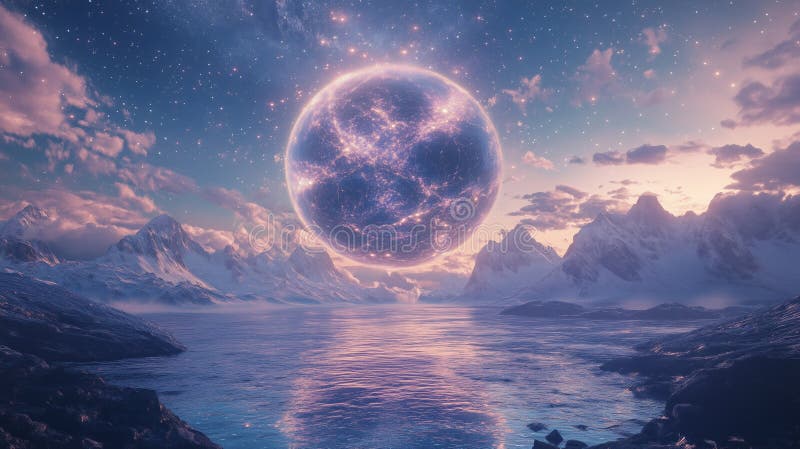 Exploring the Universe through a Telescope Under a Starry Sky. Stock ...