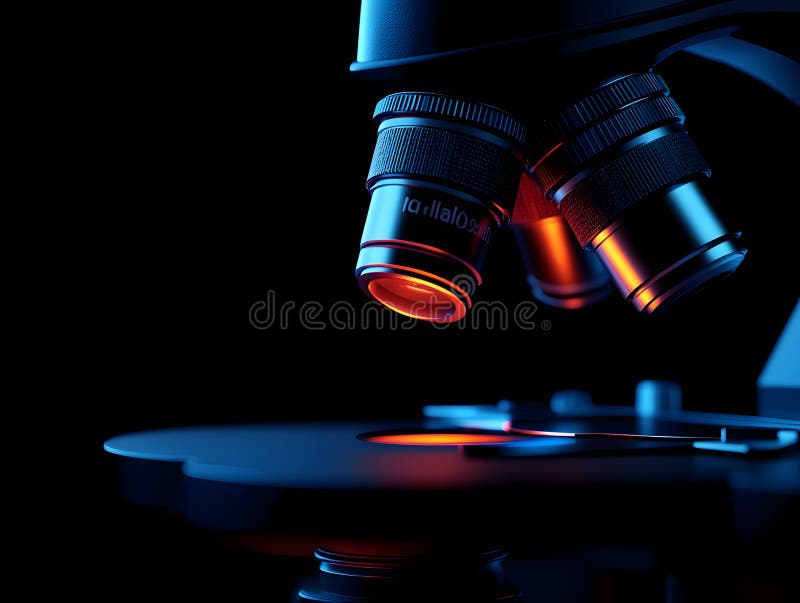 Exploring the Unknown: a Microscope in the World of Science Stock ...