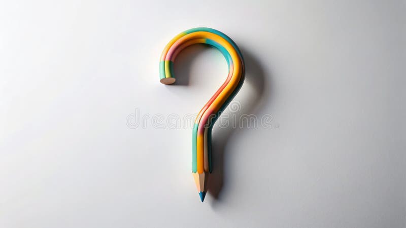 Exploring the Unknown a Symbolic Pencil and Question Mark Image for ...