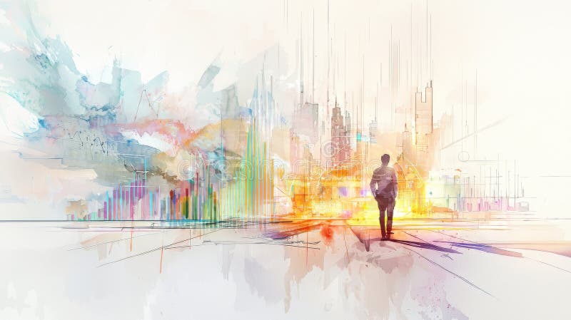 Exploring the Urban Landscape: a Person Navigating through City Streets ...