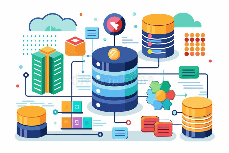 Interconnected Functionalities Stock Illustrations – 5 Interconnected ...
