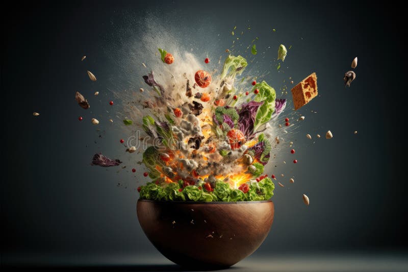 Exploring Various Ingredients of Fresh Spread Out of Container. Stock ...