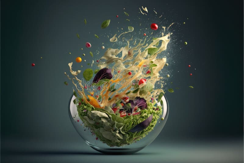 Exploring Various Ingredients of Fresh Spread Out of Container. Stock ...