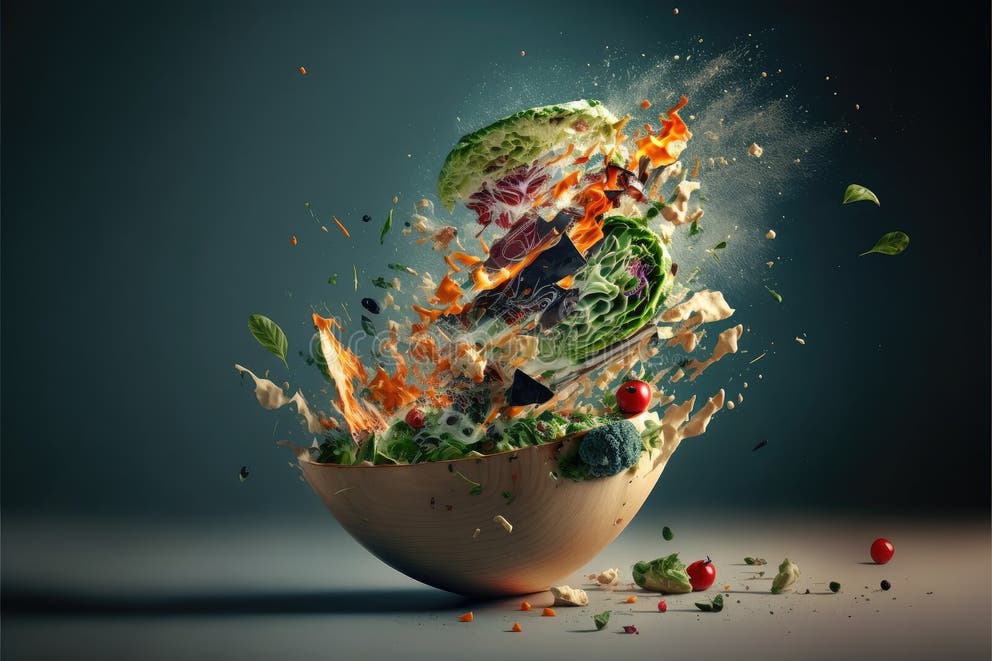 Exploring Various Ingredients of Fresh Spread Out of Container. Stock ...