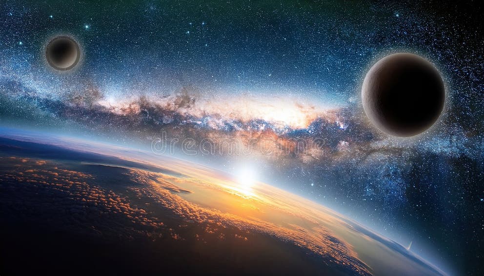 Exploring the Vast Beauty of Outer Space with Distant Planets and a ...