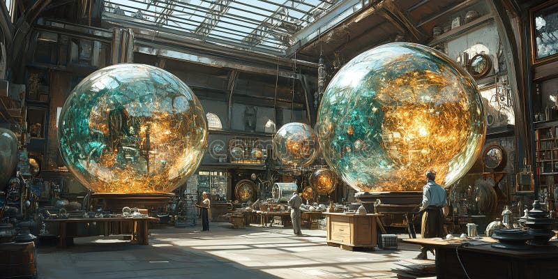 Exploring a Vast, Magical Library Filled with Enchanting Spheres and ...