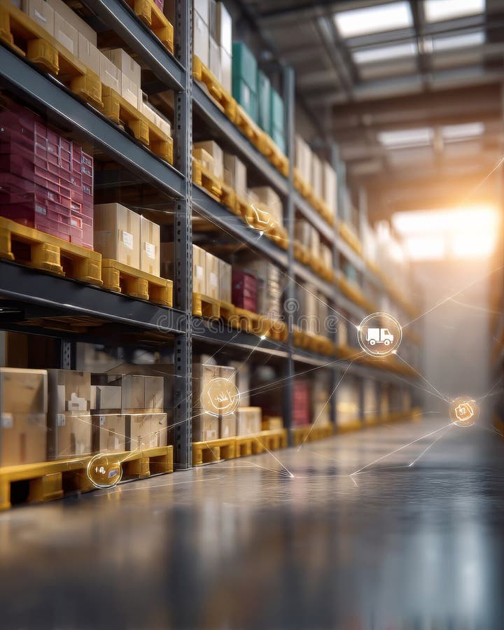 Exploring a Vast Warehouse Filled with Colorful Boxes and Efficient ...