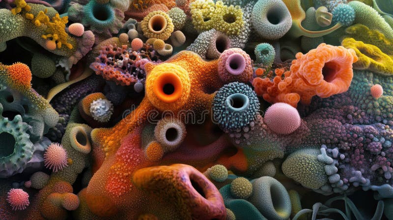 Exploring Vibrant Bacterial Forms and Textures in a Microscopic World ...