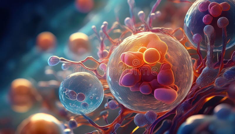 Exploring Vibrant Cellular Structures in a Stock Photo - Image of life ...