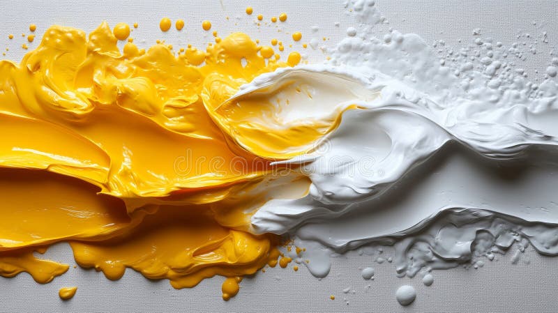 Exploring Vibrant Colors through Paint on Canvas Surface Stock Photo ...