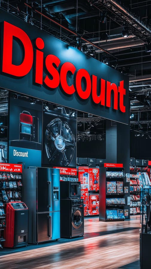 Exploring the Vibrant Discount Section in a Modern Retail Store during ...
