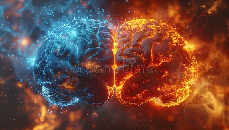 Exploring Vibrant Duality in Brain Visual Art with a Mix of Fiery and ...